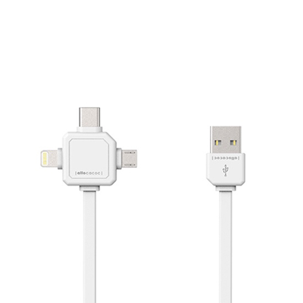 USB Cable 3 in 1 - White | Hisense Online